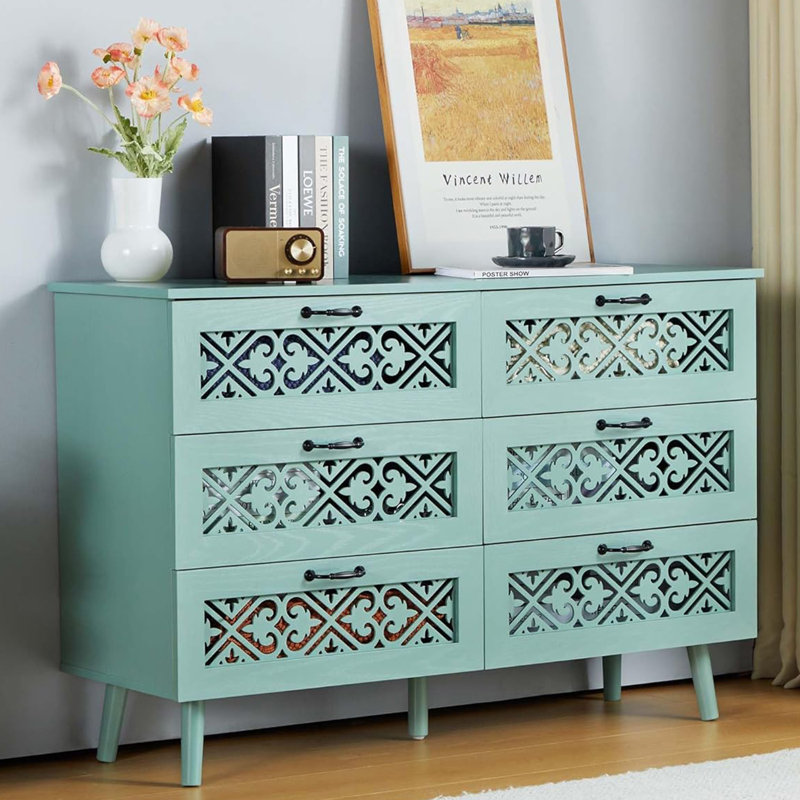 Red Barrel Studio® Demeko 6 Drawer 47.25" W Dresser | Wayfair